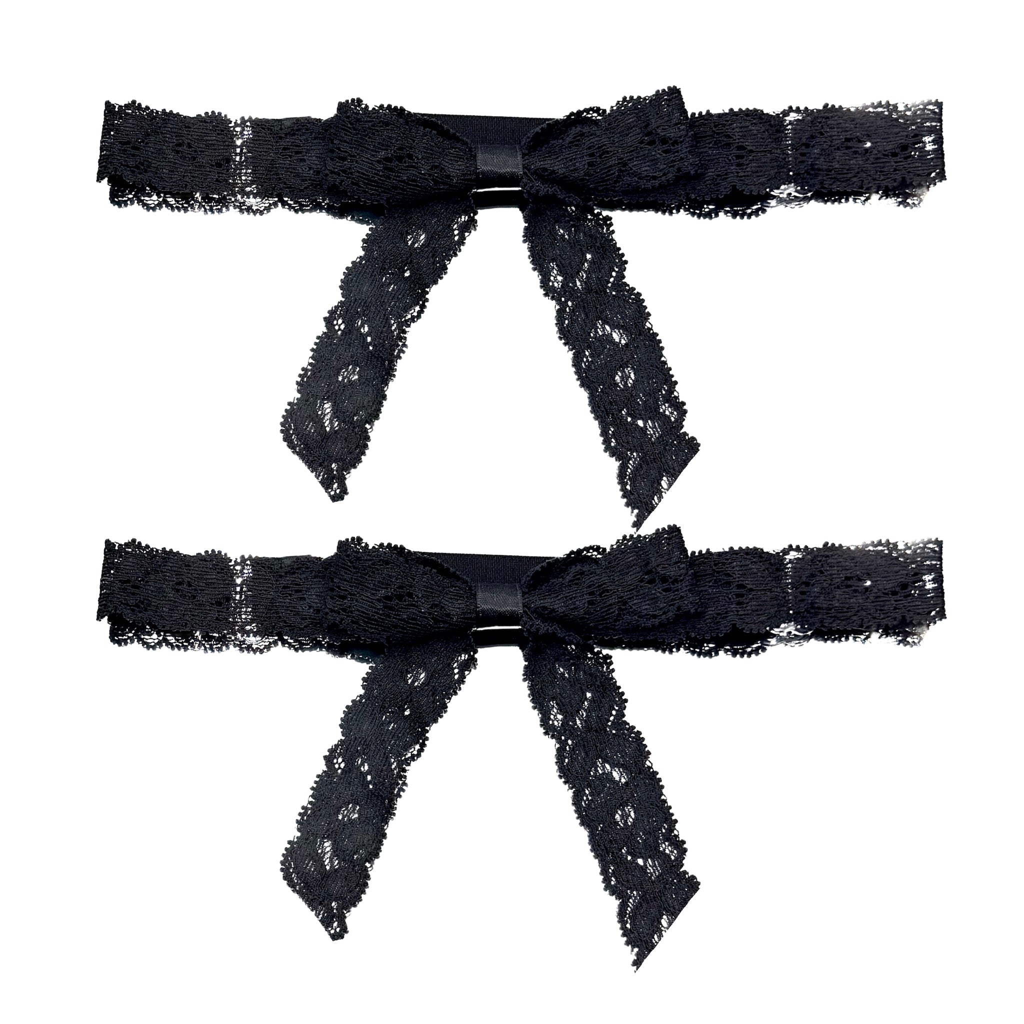 Bougee Legtyes | Black Lace Bow Leg Garters – TYES BY TARA